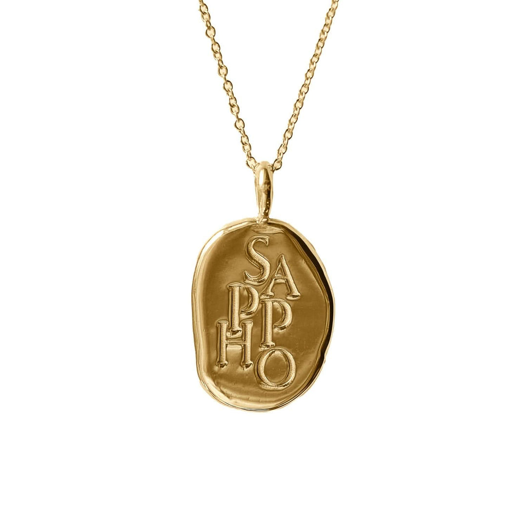 Sappho Necklace - Molten Gold Pendant - Difficult Women – COMMON ERA