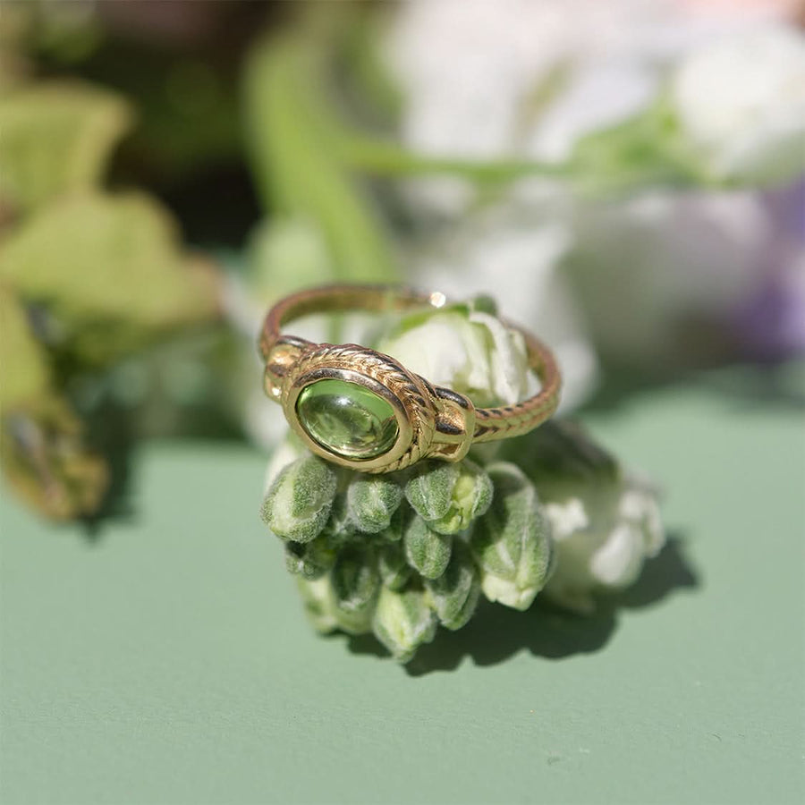Ancient Heirloom Peridot Ring | Solid Gold | Common Era