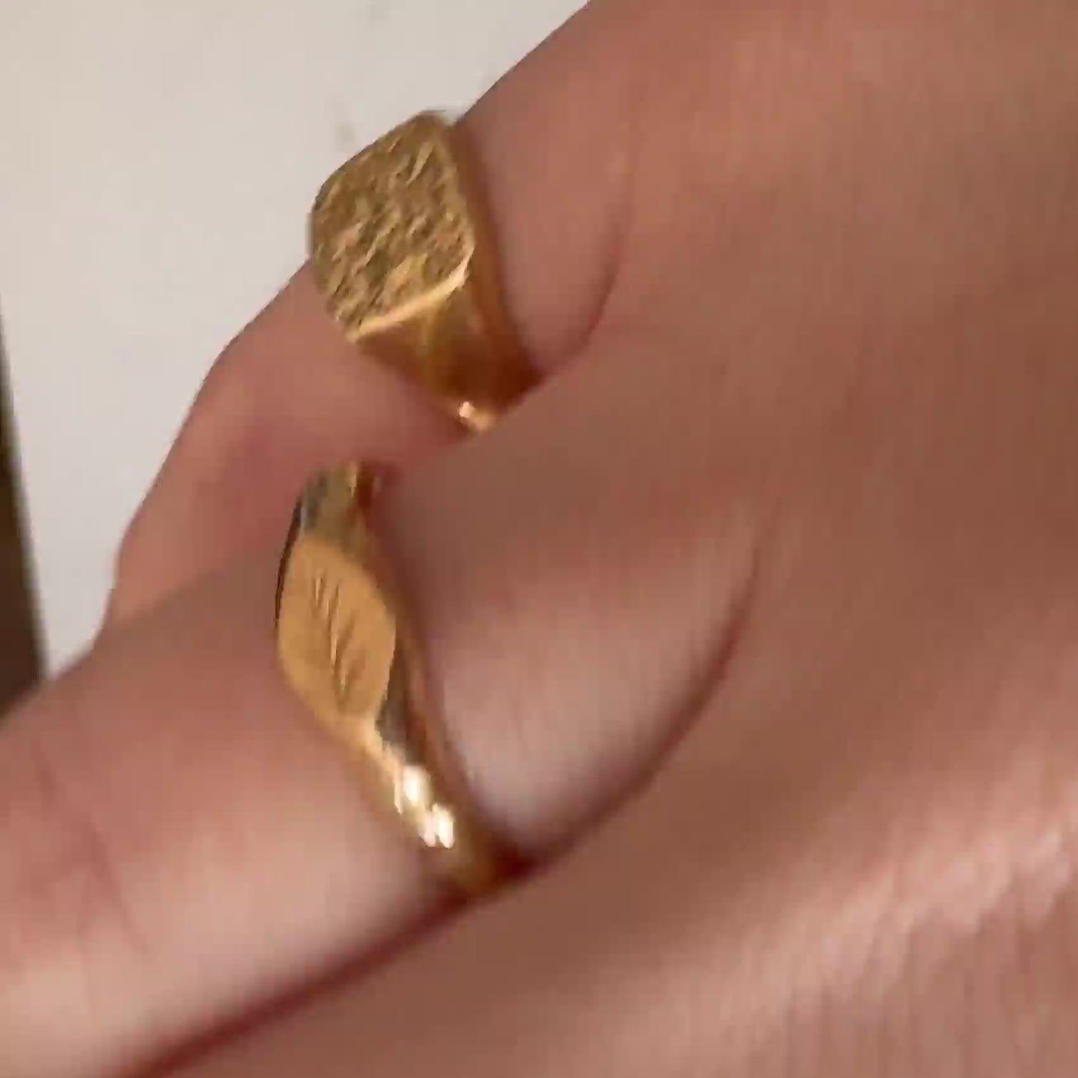 Magic Sator Square Solid Gold Signet Ring | Common Era Jewelry