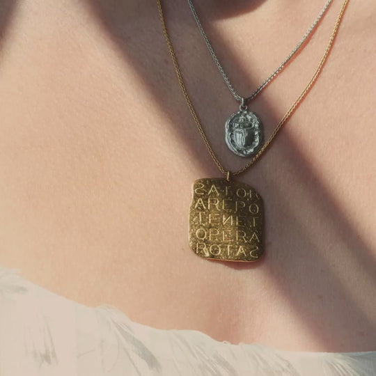 Sator Square Talisman Necklace | Ancient Protection Symbol Jewelry ...