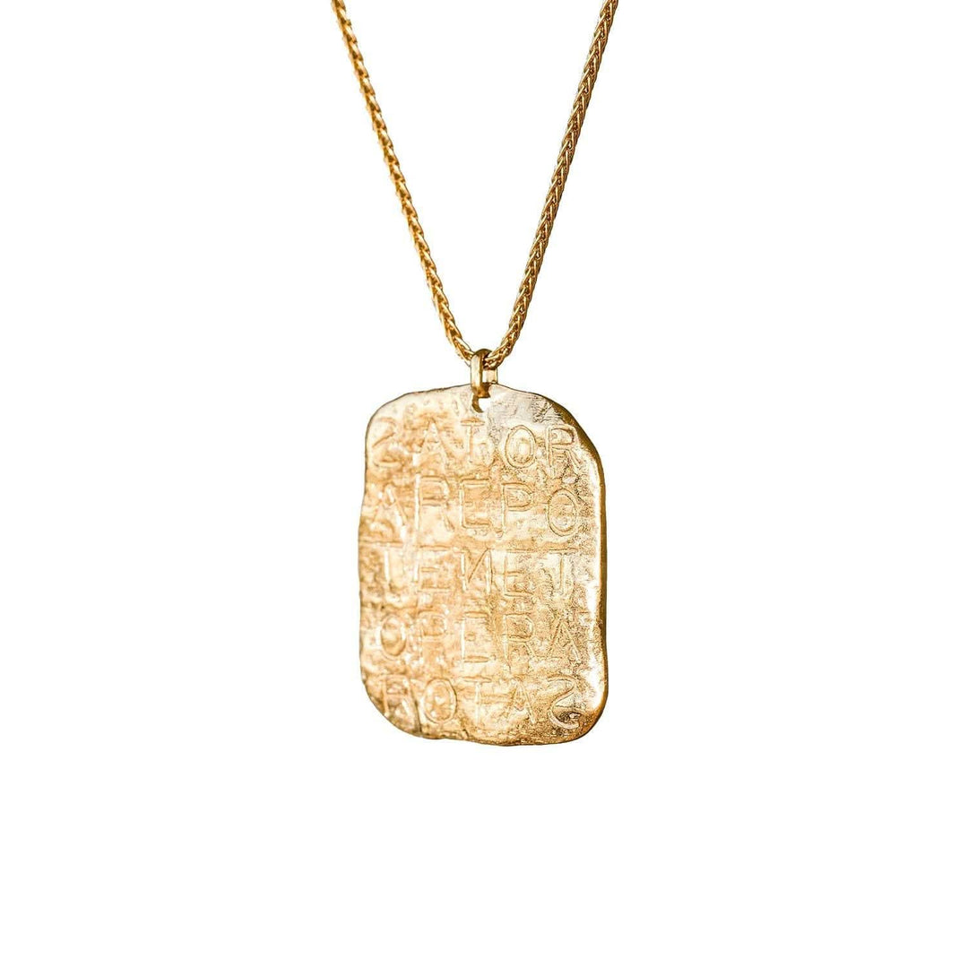 Magic Sator Square Gold Talisman Necklace – COMMON ERA